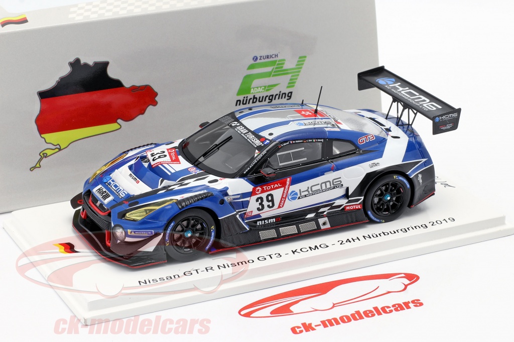 Spark 1:43 Nissan GT-R Nismo GT3 #39 24h Nürburgring 2019 KCMG SG554 モデル 車 SG554 9580006755544
