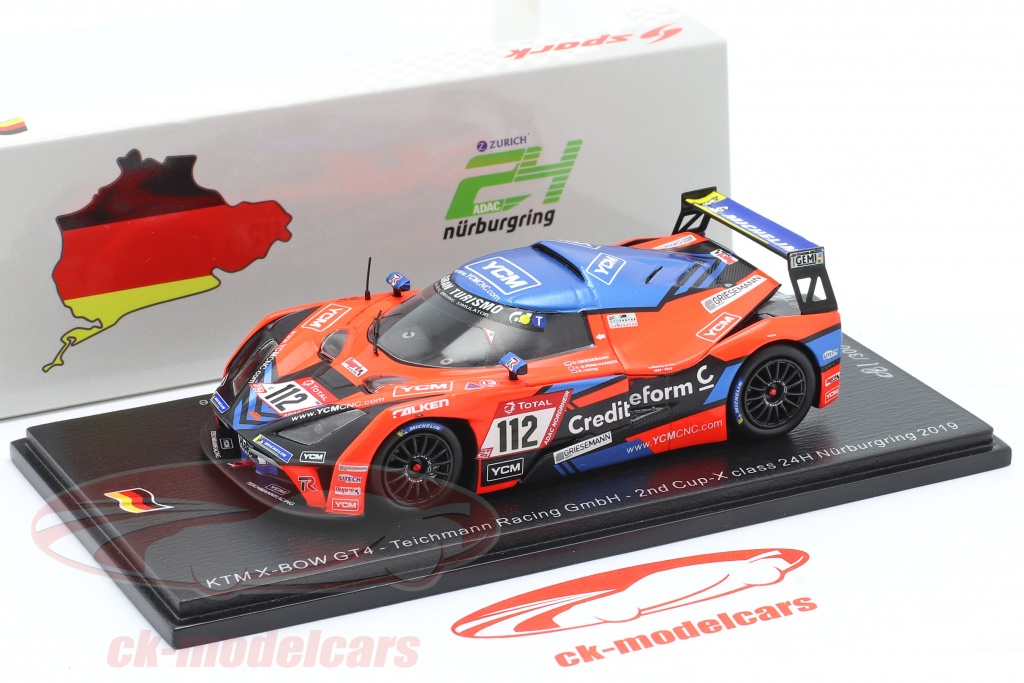 Spark 1:43 KTM X-Bow GT4 #112 2ª Cup-X Class 24h Nürburgring 2019 SG543 ...