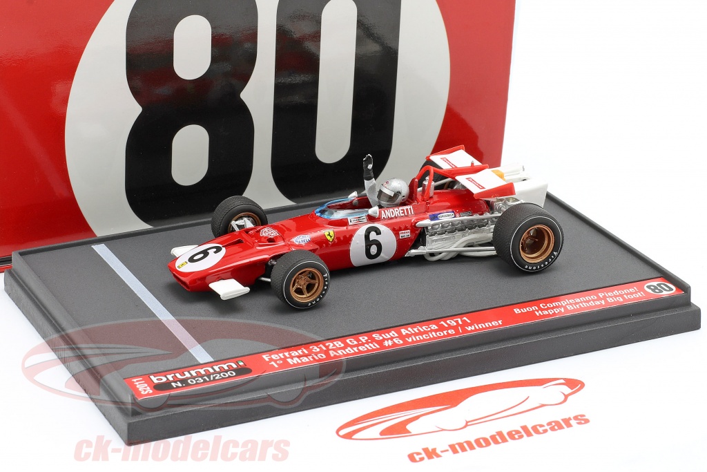 Brumm 1:43 Mario Andretti Ferrari 312B #6 Sieger Südafrika GP Formel 1 ...