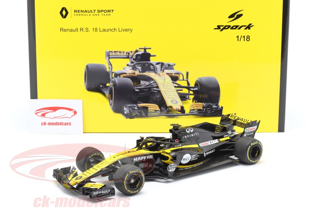 Spark 1:18 Nico Hülkenberg Renault R.S.18 #27 Launch Version formula 1 2018 7711940355 modello ...