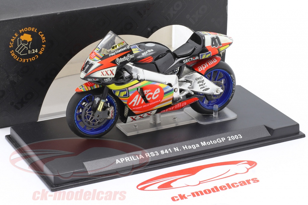 Ixo 1:24 Noriyuki Haga Aprilia RS3 #41 MotoGP 2003 RAB073 Modellauto ...