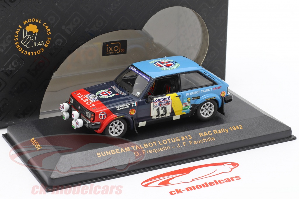 Ixo 1:43 Sunbeam Talbot Lotus #13 RAC rally 1982 Frequeline, Fauchille ...