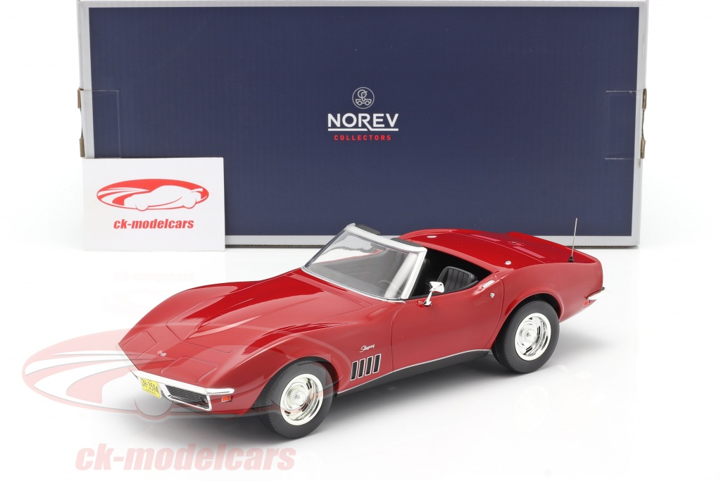Norev 1:18 Chevrolet Corvette Convertible year 1969 red 189036 model ...