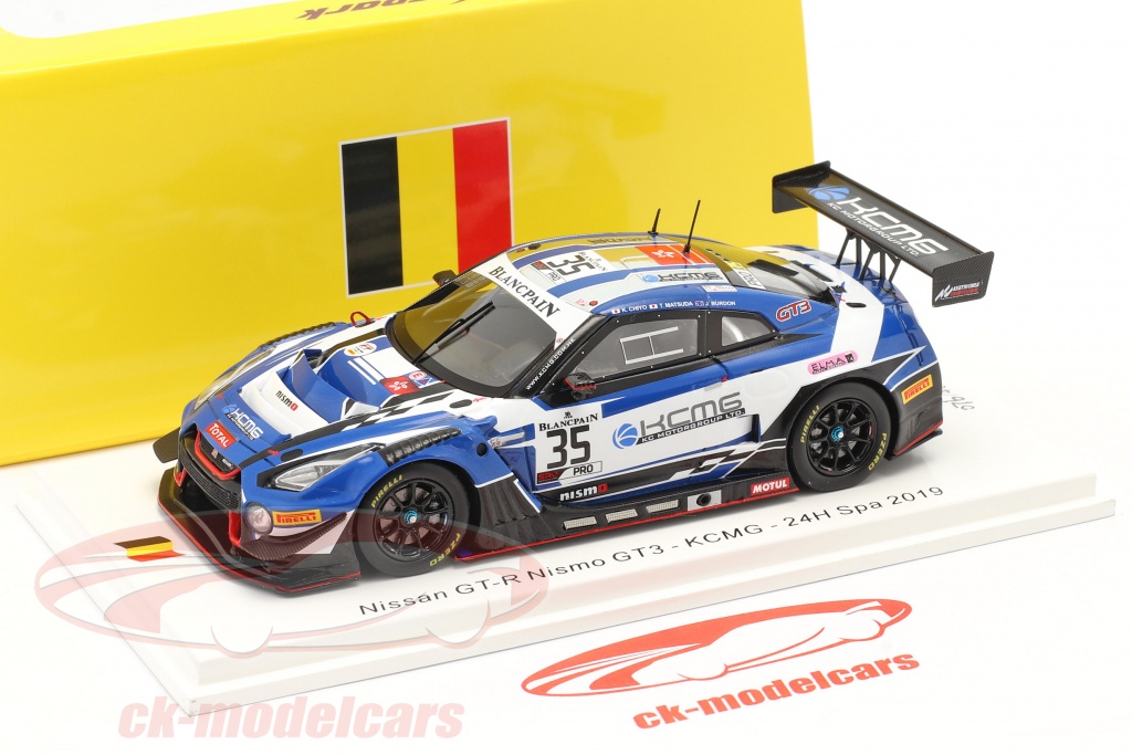 Spark 1:43 Nissan GT-R Nismo GT3 #35 KCMG 24h Spa 2019 SB270 model car ...