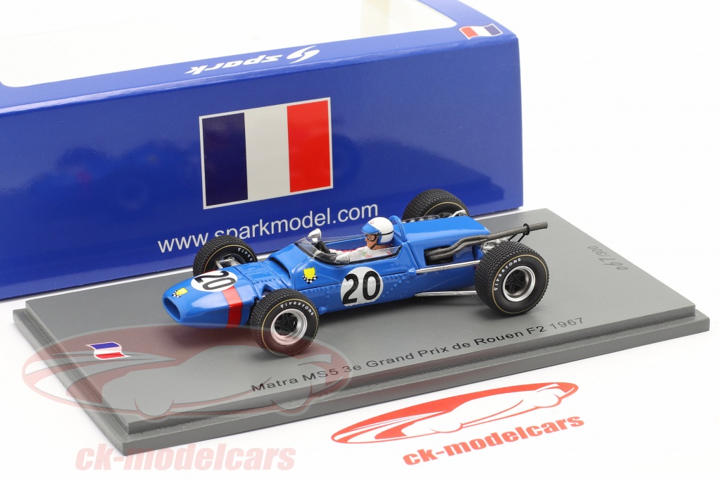 Spark 1:43 Jo Schlesser Matra MS5 #20 Tercero GP de Rouen fórmula 2 ...