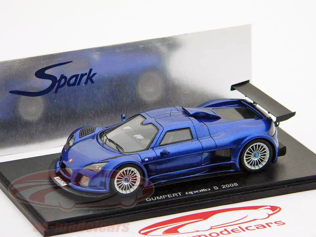 Spark 1:43 Gumpert Apollo S 2008 metallic blue S0669 model car S0669 ...