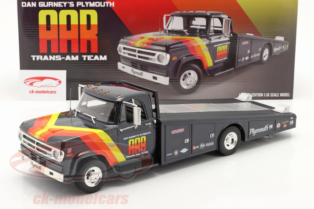 GMP 1:18 Dodge D300 Ramp Truck 1970 AAR Trans Am Team blue A1801901 ...