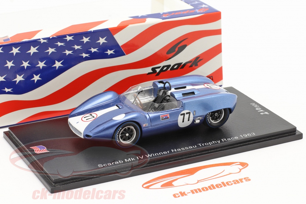 Spark 1:43 Scarab Mk IV #77 Winner Nassau Trophy Race 1963 A. J. Foyt ...