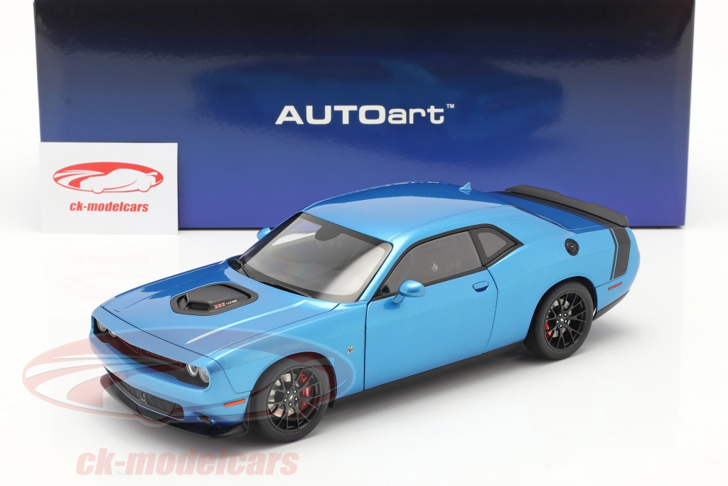 AUTOart 1/18 DODGE CHALLENGER 392 HEMI SCATPACK SHAKER 2018 Blue 71742 ...