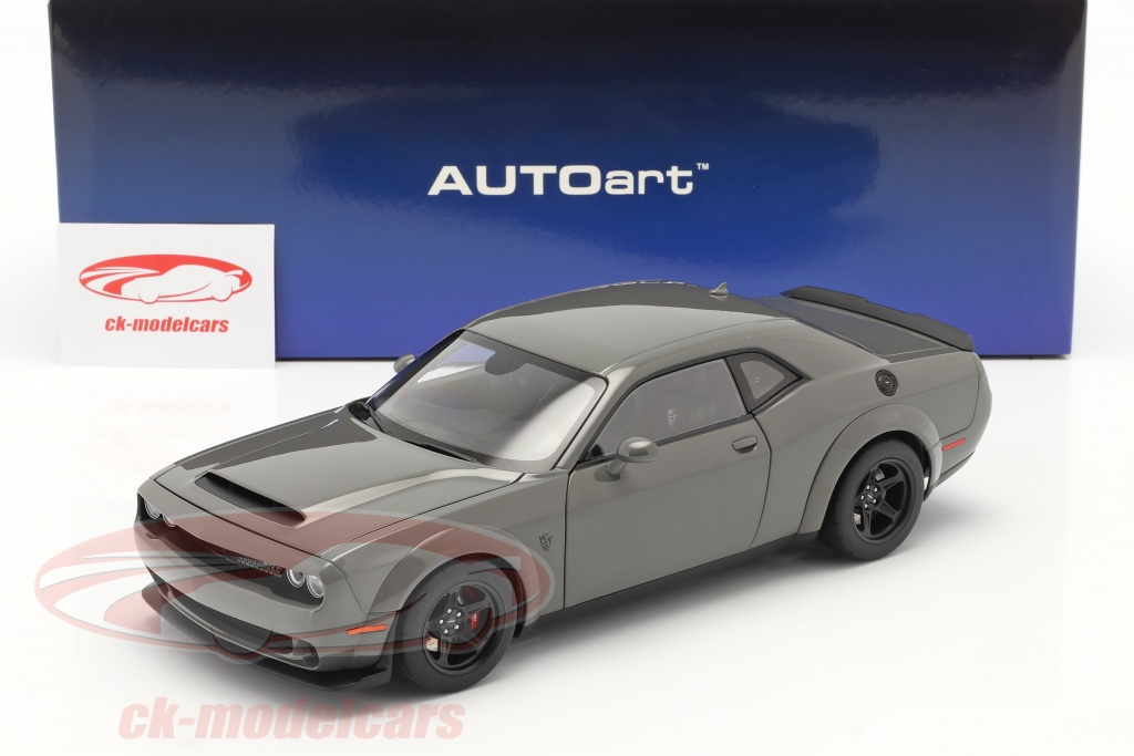 AUTOart 1:18 Dodge Challenger SRT Demon Año de construcción 2018 gris ...