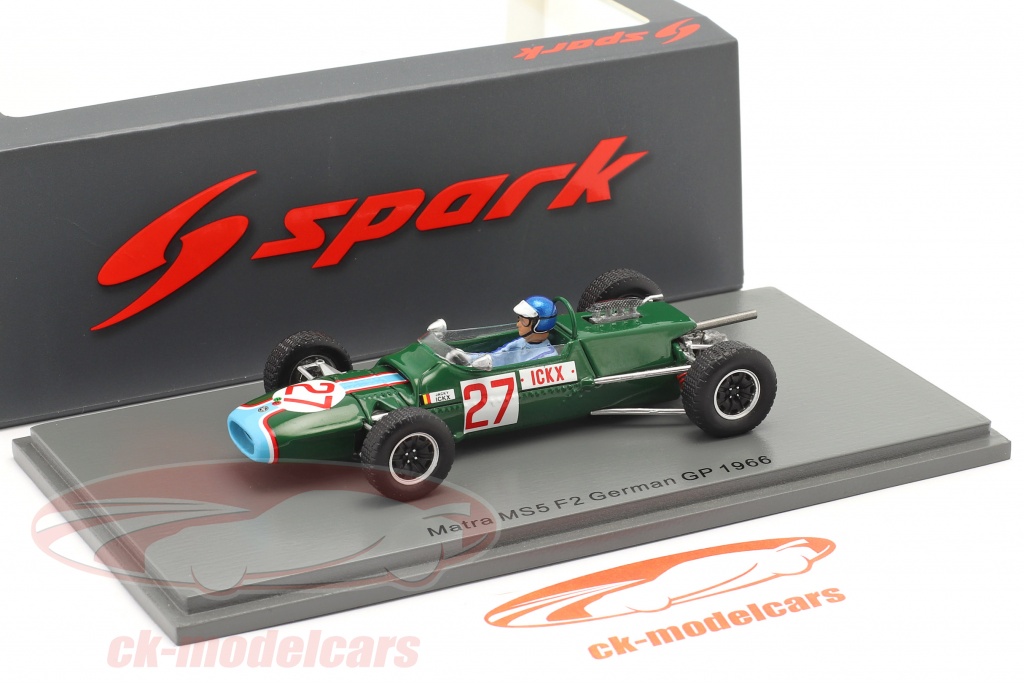 Spark 1:43 Jacky Ickx Matra MS5 #27 German GP formula 2 1966 S4309 ...