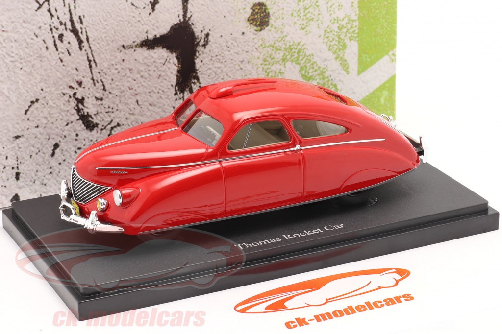AutoCult 1:43 Thomas Rocket Car Baujahr 1938 rot 04030 Modellauto 04030