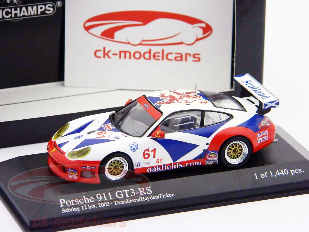 Minichamps 1:43 Porsche 911 GT3-RS #61 12h Sebring 2003 Donaldson ...