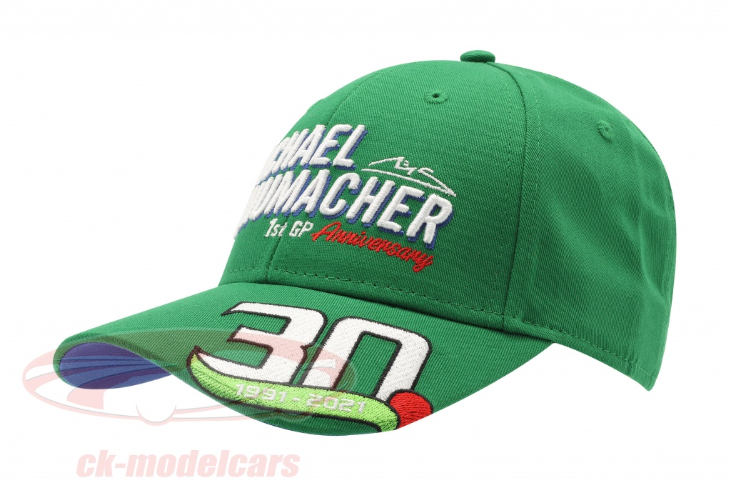 Michael Schumacher Gorra Primero fórmula 1 GP Spa 1991 verde MS-21-091 ...