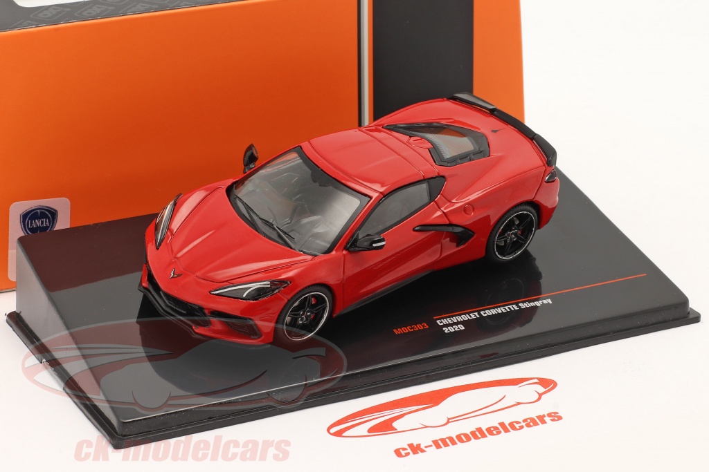 Ixo 1:43 Chevrolet Corvette C8 Stingray LHD Baujahr 2020 rot MOC303 ...