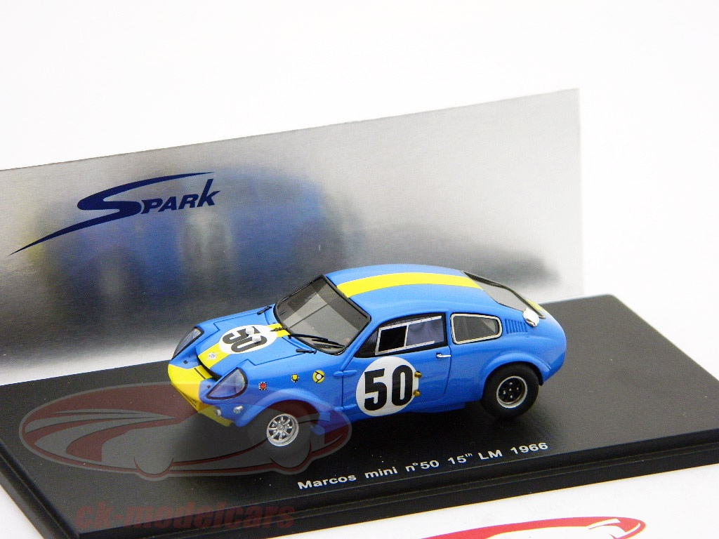 Spark 1:43 Marcos mini #50 15th 24h LeMans 1966 Marnat / Ballot Lena ...
