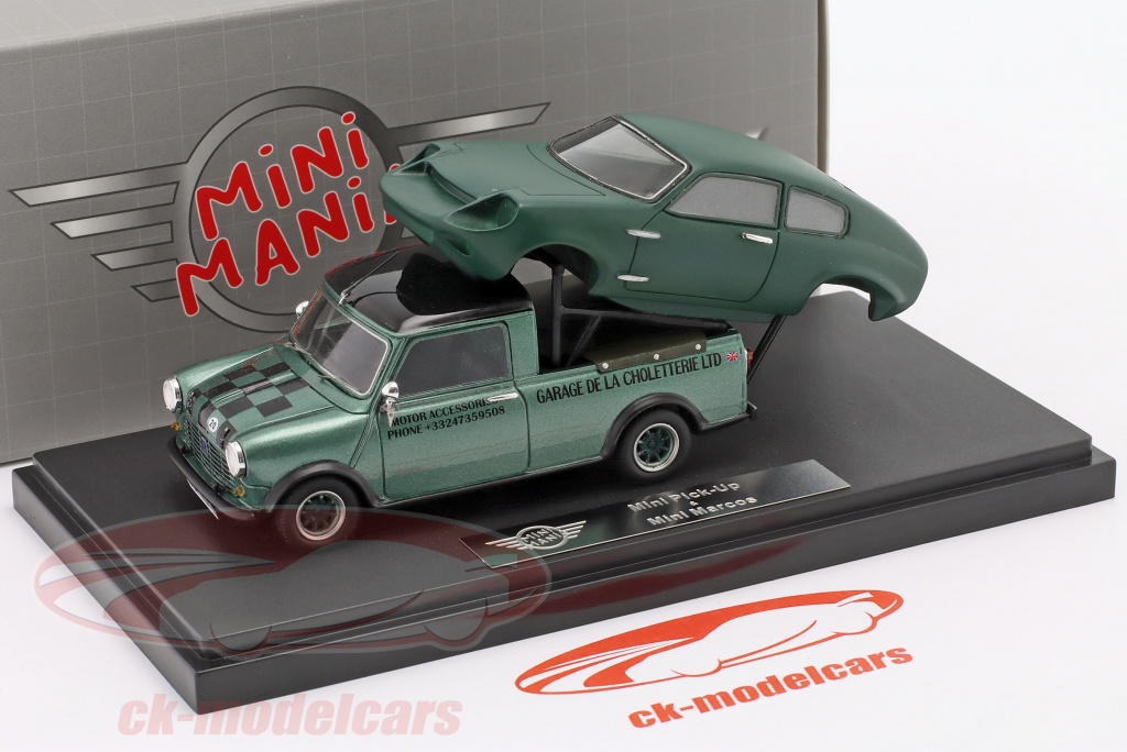 Matrix 1:43 Mini Pick-Up & Mini Marcos green metallic / dark green ...