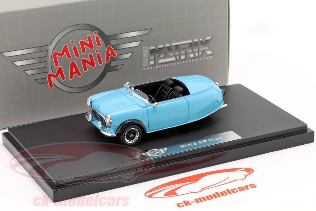 Matrix 1:43 Mengers Mini 3 WP III MPi 3 Wheeler blau MXMM430012 ...