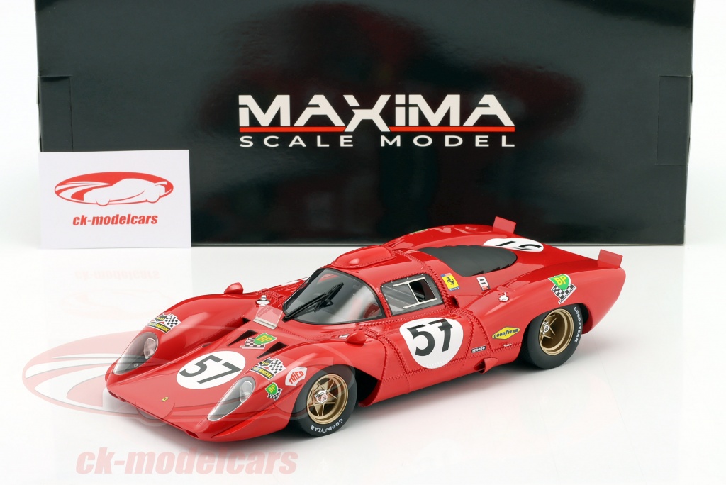 MAXIMA Scale Model 1:18 Ferrari 312 P #57 24h LeMans 1970 C. Parsons, T ...