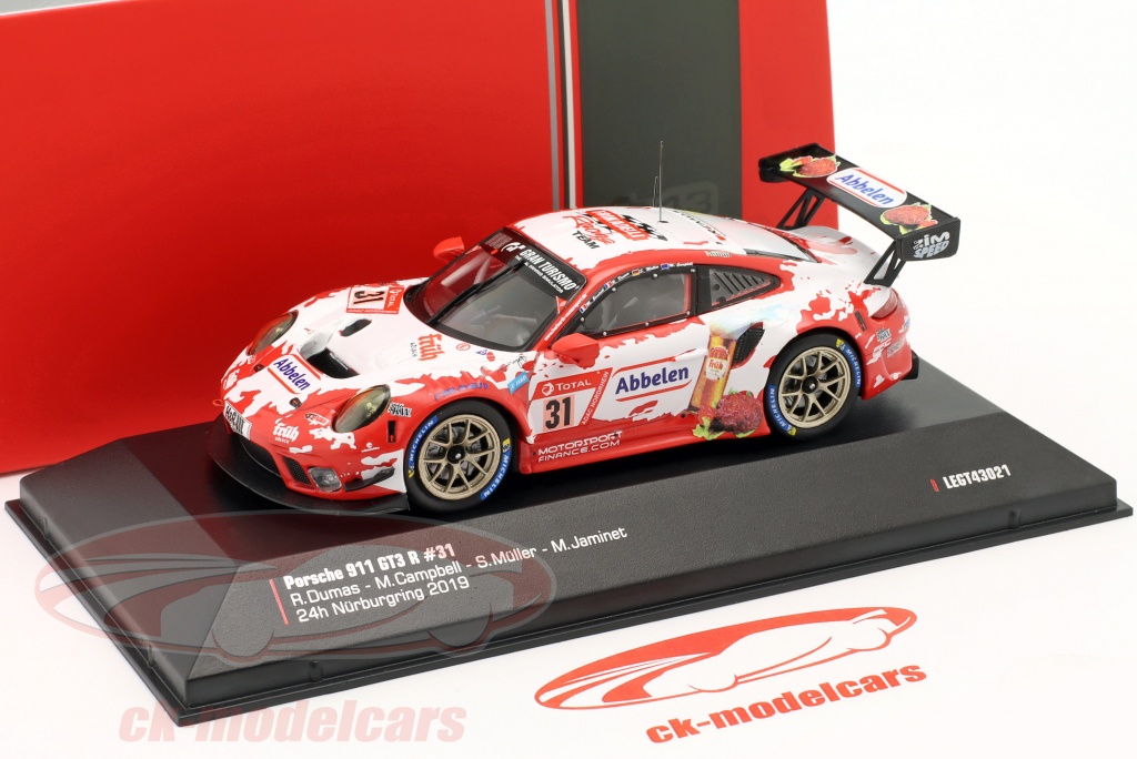 Ixo 1:43 Porsche 911 GT3 R #31 24h Nürburgring 2019 Frikadelli Racing Team LEGT43021 Modellauto ...