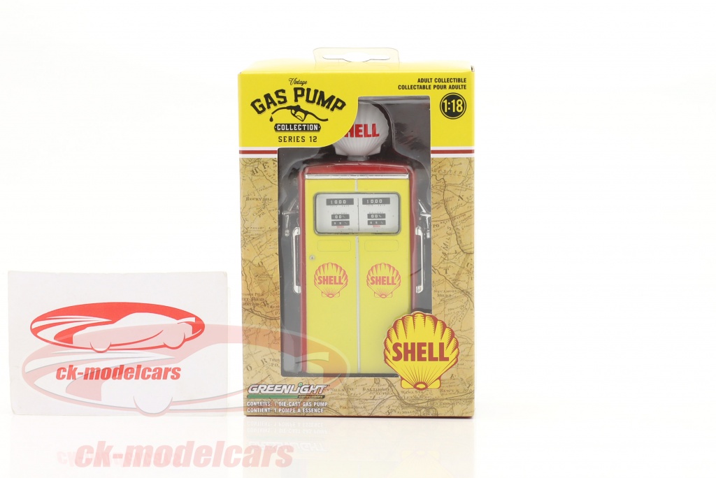 Tokheim 350 mellizos gas bomba Shell Oil 1954 amarillo / rojo 1:18 ...