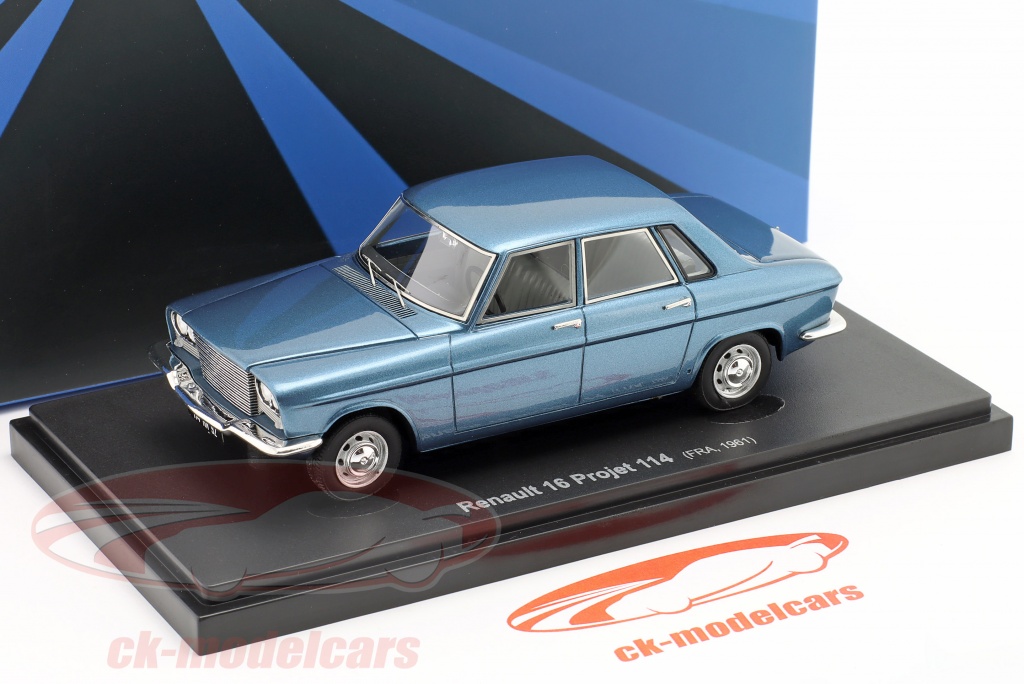 AutoCult 1:43 Renault 16 Projet 114 year 1961 blue metallic 60089 model ...