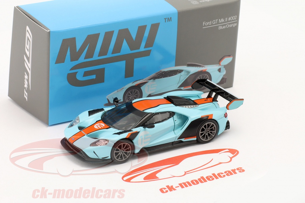 True Scale 1:64 Ford GT MK II #002 gulf blue / orange MGT00359L model ...