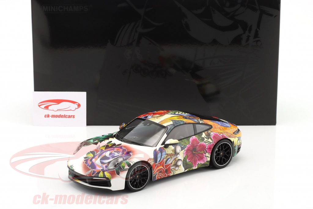 Minichamps 1:18 Porsche 911 (992) Carrera 4S year 2019 Flowers design ...