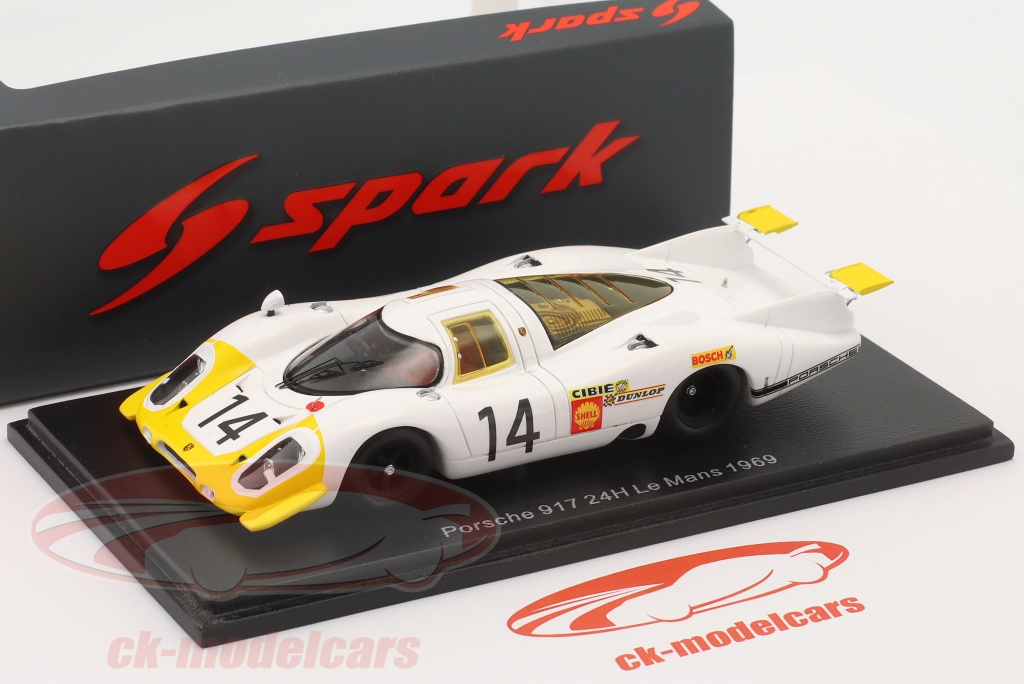Spark 1:43 Porsche 917 LH #14 24h LeMans 1969 Stommelen, Ahrens jr ...