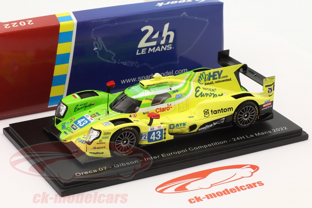Spark 1:43 Oreca 07 #43 24h LeMans 2022 Inter Europol Competition S8636 ...