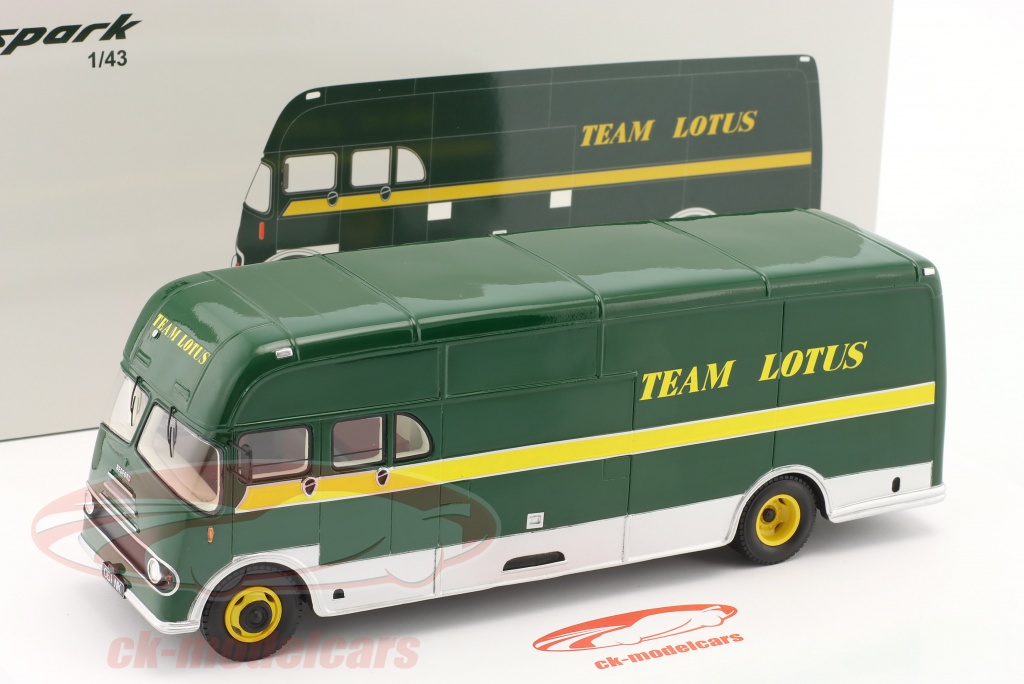 Spark 1:43 Bedford Transporter Fórmula 1 Team Lotus 1961-1963 verde ...