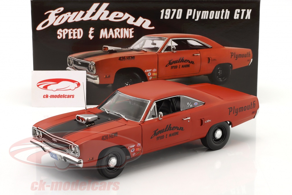 GMP 1:18 Plymouth GTX Drag Car Southern Speed & Marine 1970 棕红色 A18952B 模型 汽车 A18952B 810027494726