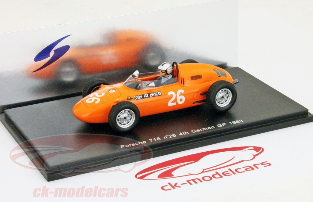 Spark 1:43 Gerhard Mitter Porsche 718 #26 formula 1 1963 4th GP Germany ...