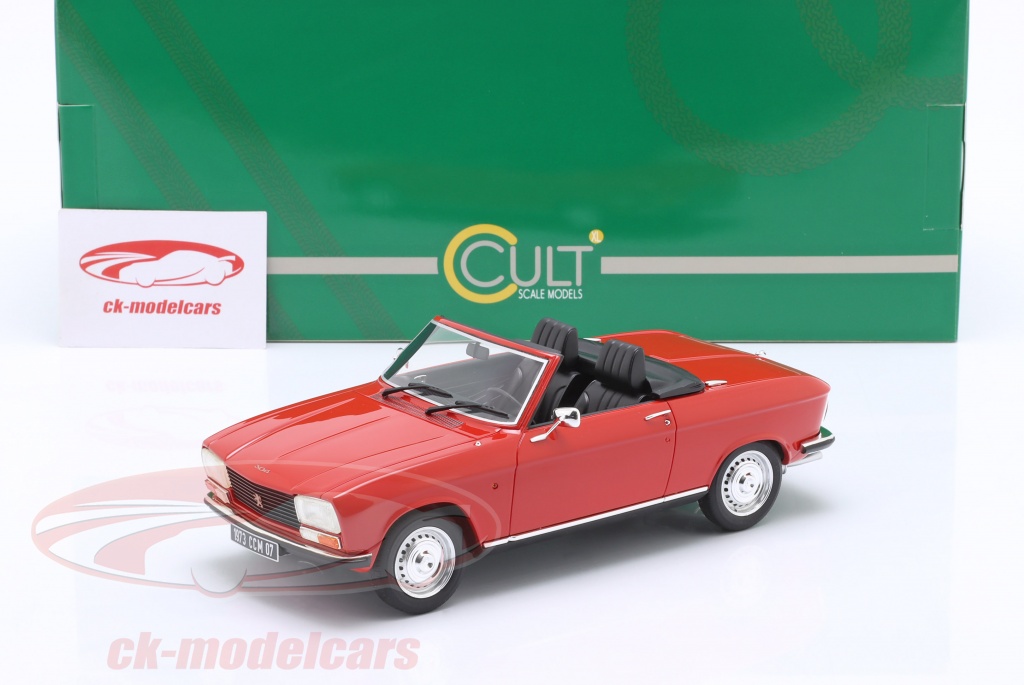 Cult Scale Models 1:18 Peugeot 304 convertible year 1973 red metallic ...