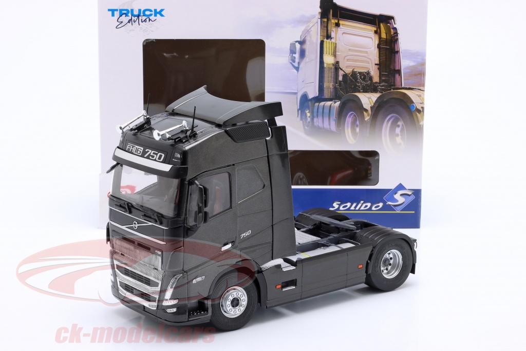 Solido 1:24 Volvo FH16 Globetrotter XL SZM 2021 black metallic S2400102 ...