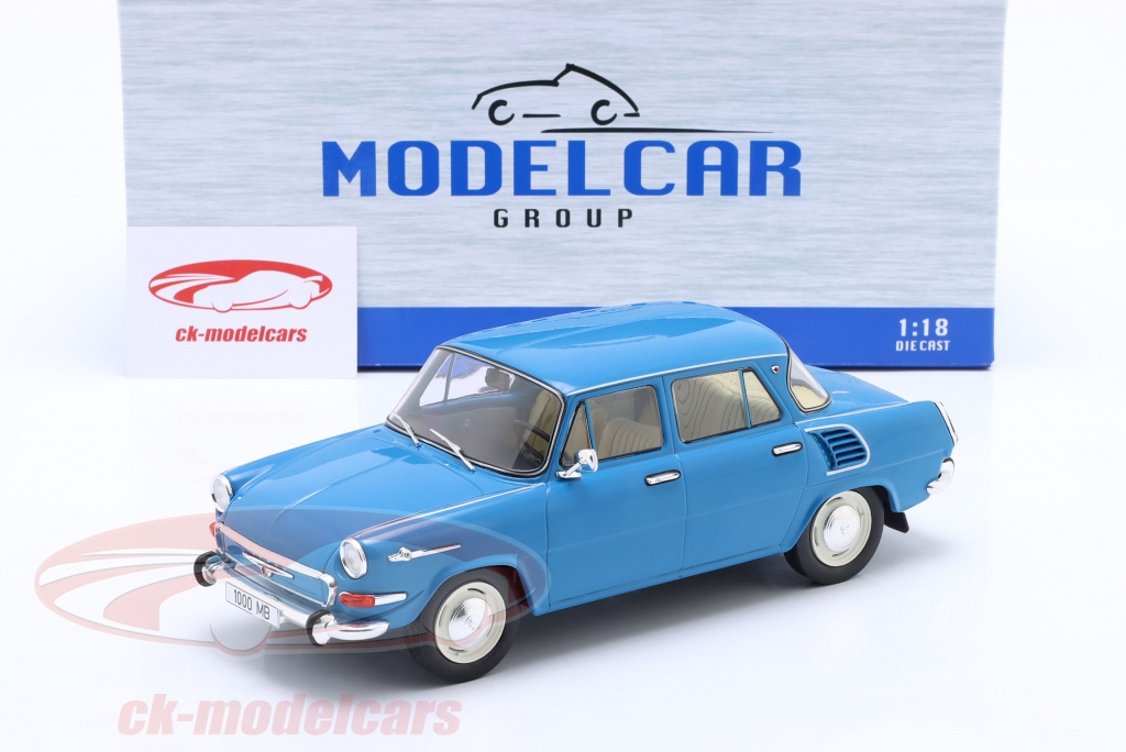 Modelcar Group 1:18 Skoda 1000 MB ano de construção 1964 azul MCG18276 ...