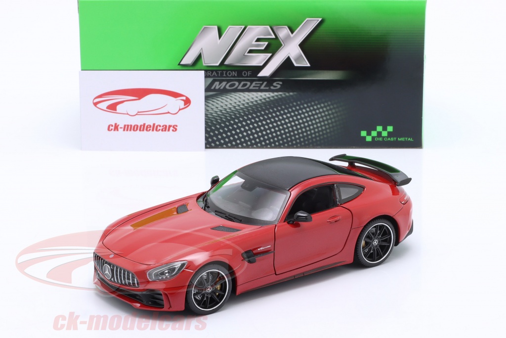 Welly 1:24 Mercedes-Benz AMG GT-R year 2017 red 24081r model car 24081r ...