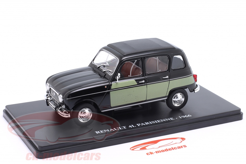 Ixo 1:24 Renault 4L Parisienne ano de construção 1966 preto / luz verde ...