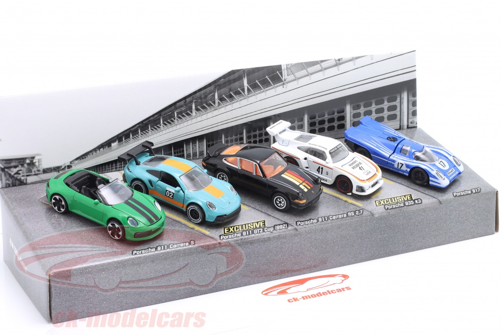 Majorette 1:64 5-Car Set Porsche 版本 礼包 212053172 模型 汽车 212053172 ...