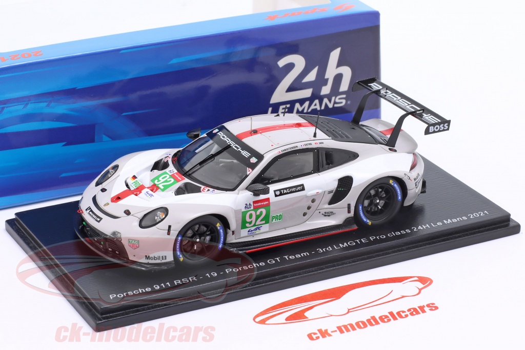 Spark 1:43 Porsche 911 RSR-19 #92 3º LMGTE-Pro 24h LeMans 2021 Porsche ...