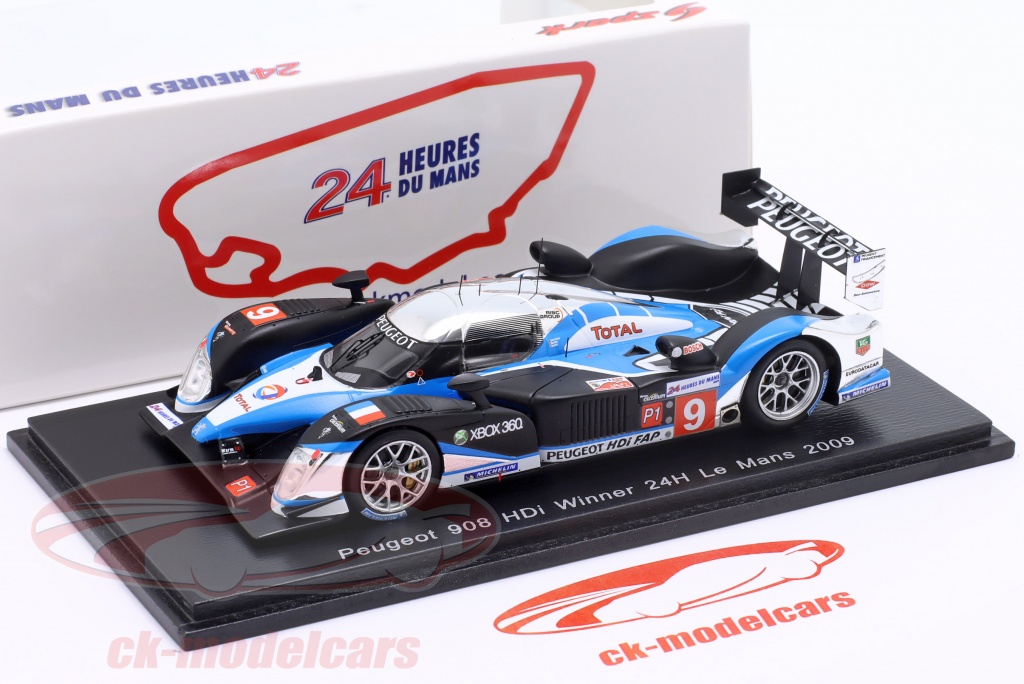 Spark 1:43 Peugeot 908 HDi FAP #9 勝者 24h LeMans 2009 Brabham, Gene ...
