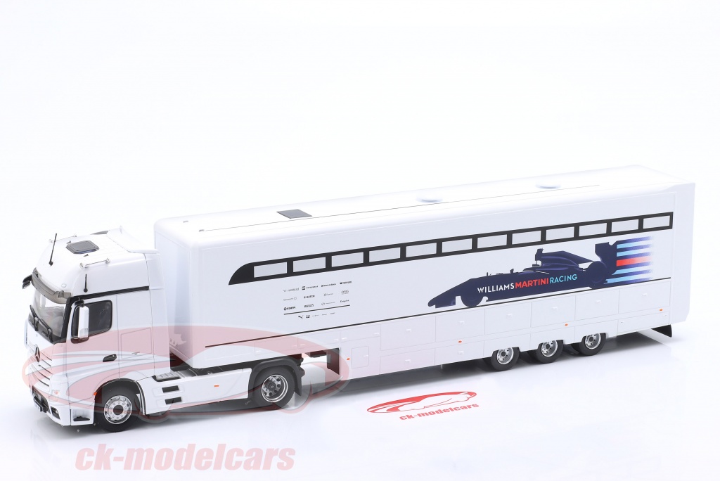 Premium Collectibles 1:43 Mercedes-Benz Actros MP4 Race Car Transporter ...