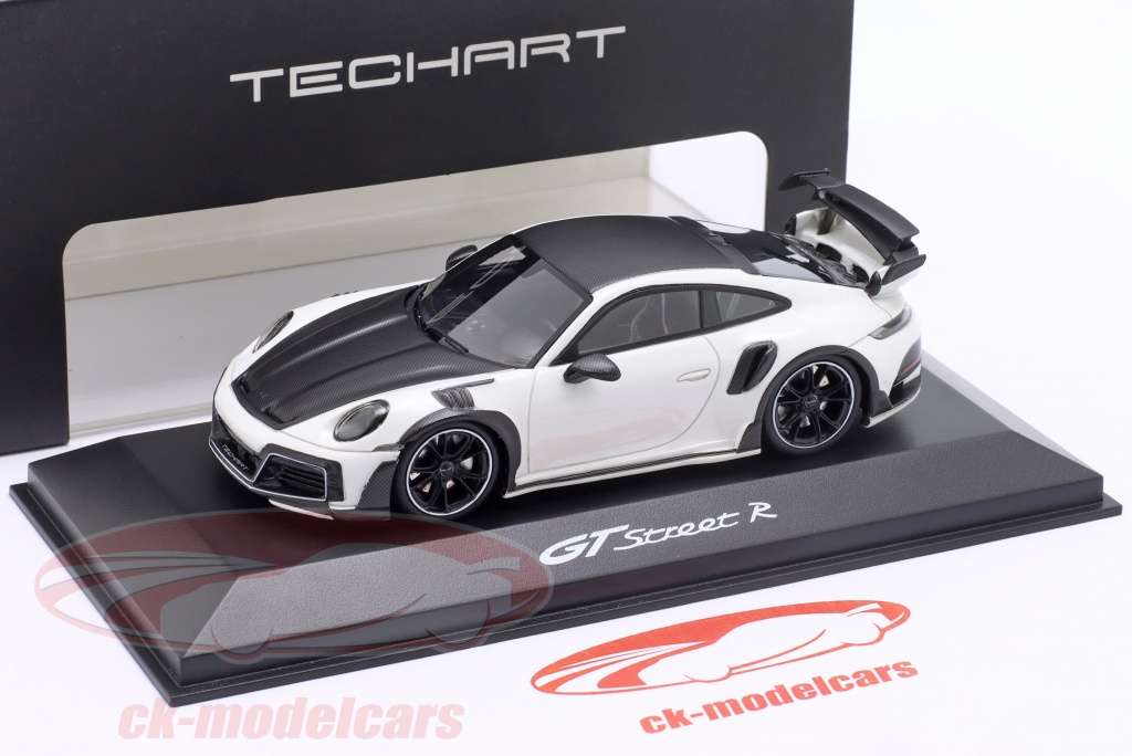 Cartima 1:43 Techart GTstreet R Porsche 992 Turbo Modification blanco CK84449 modelo coche ...