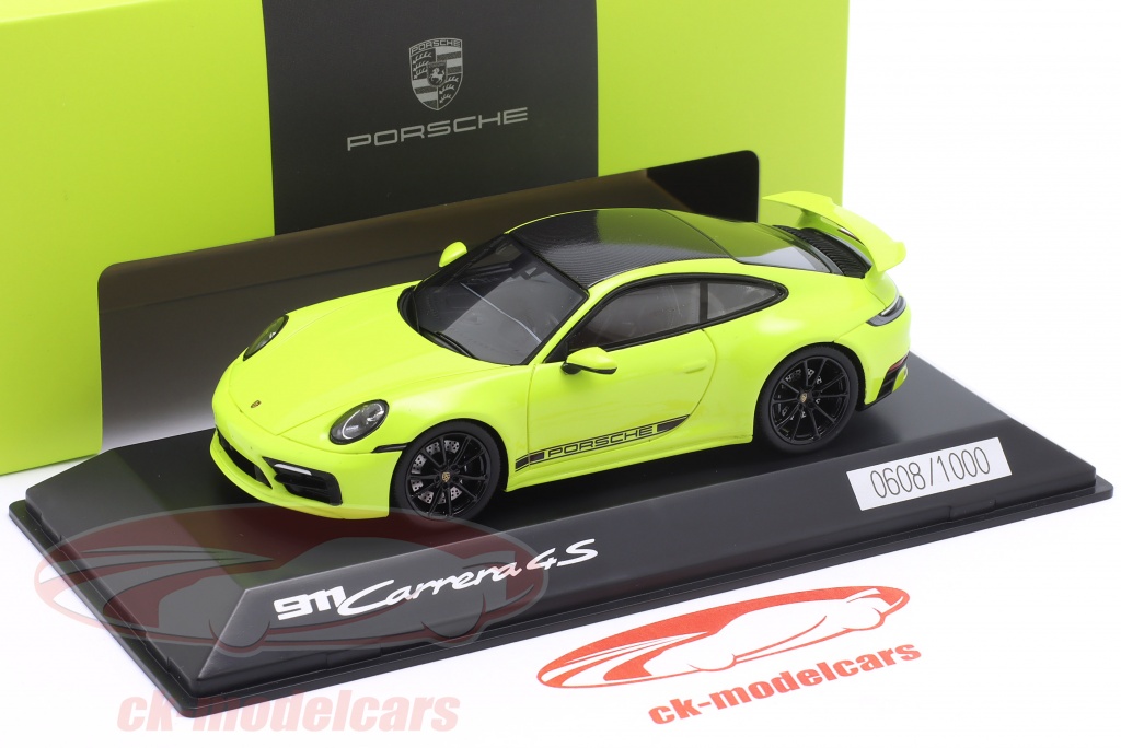 Spark 1:43 Porsche 911 (992) Carrera 4S year 2019 acid green ...
