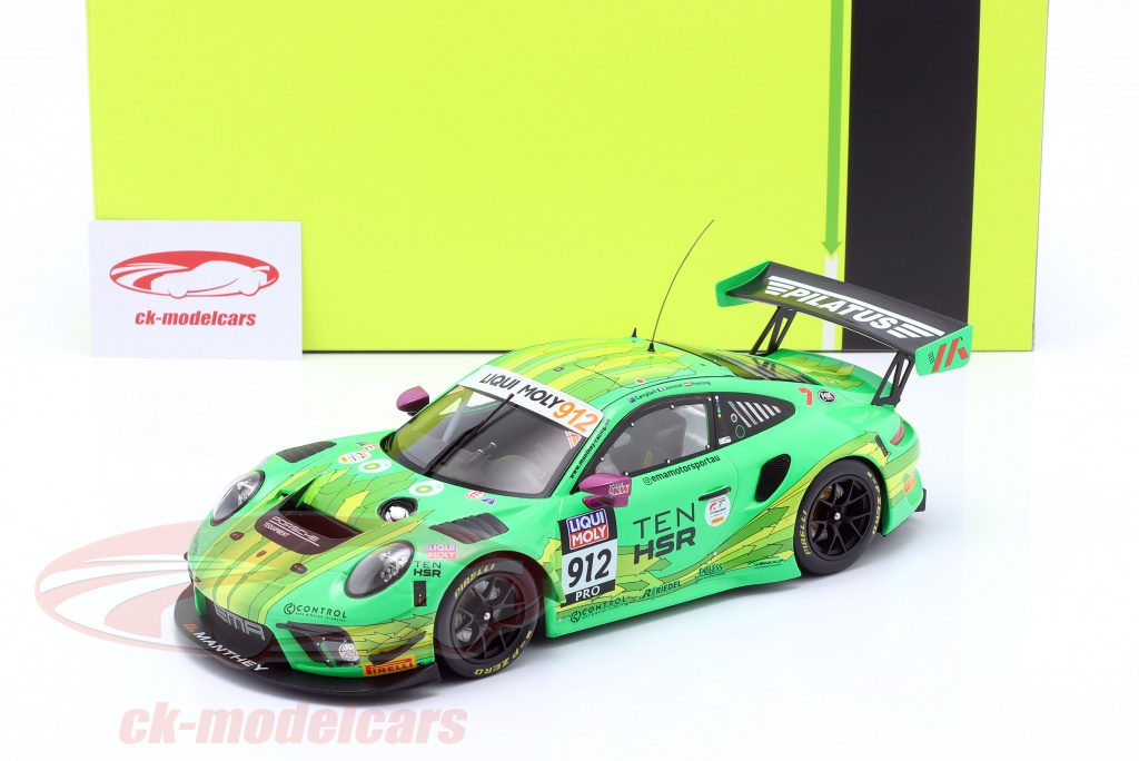 Ixo 1:18 Porsche 911 GT3 R #912 2nd 12h Bathurst 2023 Manthey EMA MG-I ...