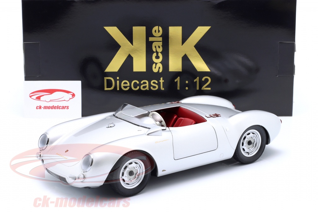 KK-Scale 1:12 Porsche 550A Spyder year 1956 silver KKDC120113 model car ...