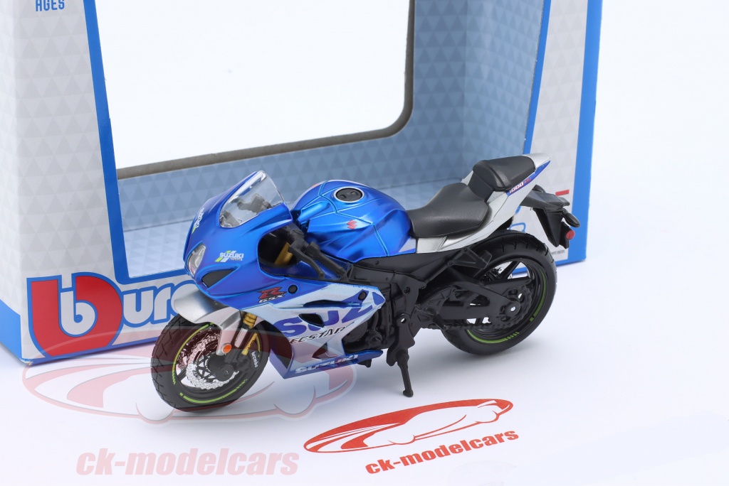 Bburago 1:18 Suzuki GSX-R1000 R 2021 blue / silver 18-51088 model car ...