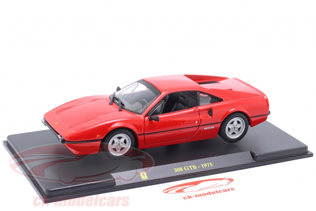 Bburago 1:24 Ferrari 308 GTB Byggeår 1975 rød CK84811 model bil CK84811