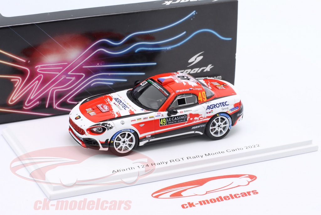 Spark 1:43 Abarth 124 RGT #49 rally Monte Carlo 2022 Rada, Jugas S6701 ...