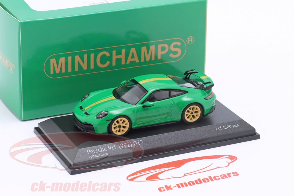 Minichamps 1:64 Porsche 911 (992) GT3 Byggeår 2021 python grøn ...